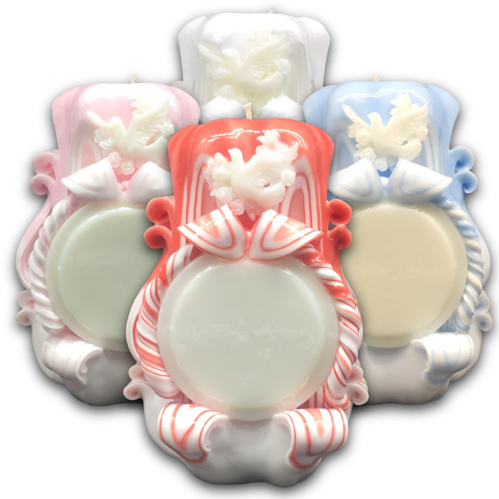 Carved Candles | Dove | ~14cm - Church Candles