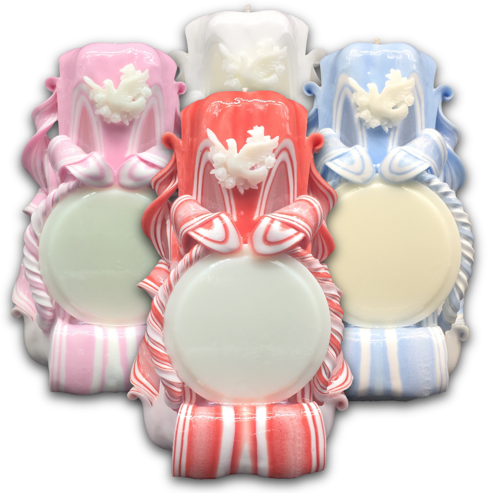 Carved Candles | Dove | ~18cm - Church Candles